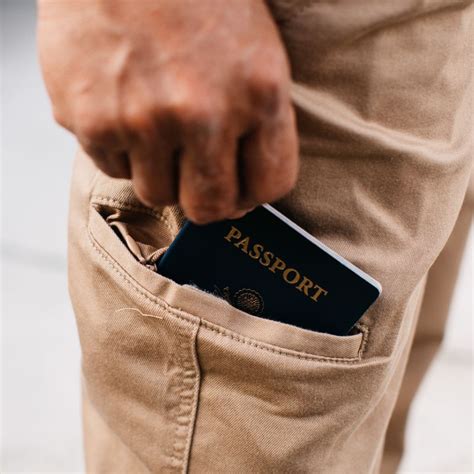 Mens 7 Pocket Pants With Hidden Pockets Plus Cell Phone Pocket
