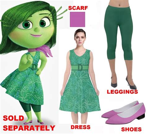 Disgust Costume Dress Shoes Heels Leggings Scarf Sold Separately Inside
