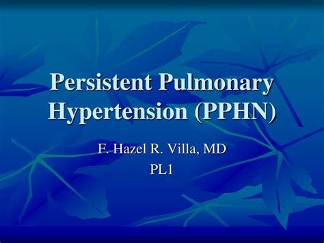 Ppt Persistent Pulmonary Hypertension Pphn Powerpoint Presentation