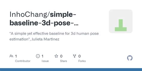 GitHub InhoChang Simple Baseline D Pose Pytorch A Simple Yet Effective Baseline For D