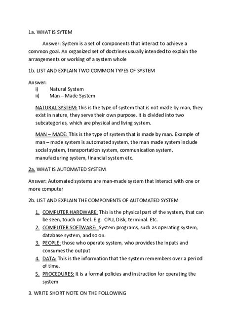 Doc Introduction To System Analysis And Design Com125