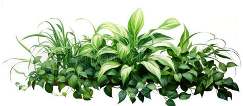 A Row Of Terrestrial Plants Emerging From The Ground In A Colorful