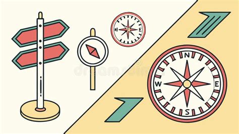 Map And Compass Travel Icon Adventure Explore Vector Design Generative Ai Stock Vector