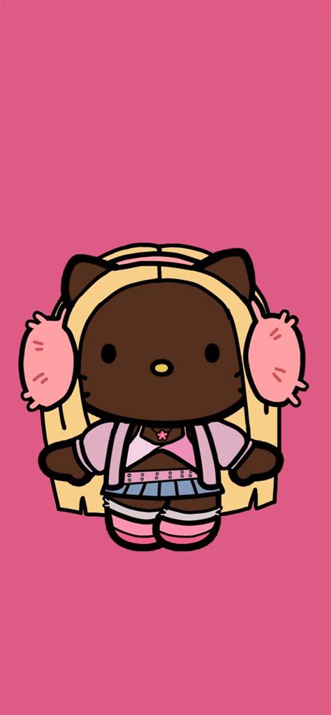 Afro Black Hello Kitty Aaliyahcore Hello Kitty Drawing Hello Kitty Backgrounds Hello Kitty