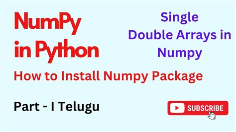 Numpy Arrays In Python Telugu Numpy Library In Python Numpy Arrays