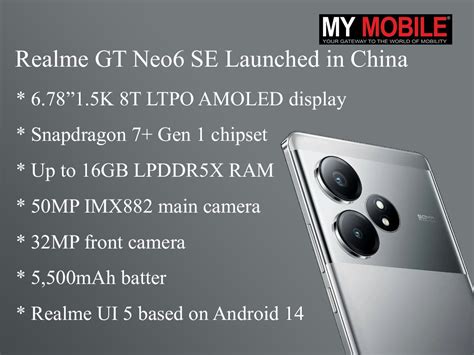 Realme Gt Neo Se Launched In China With Snapdragon Gen Gb Ram Pricing Specs Features