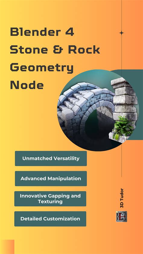 blender 4 stone geometry node with live uv automatic unwrapping