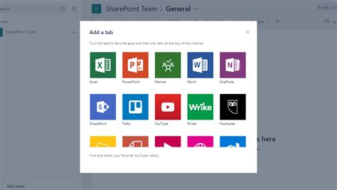 Adding A Tab In MS Teams Office