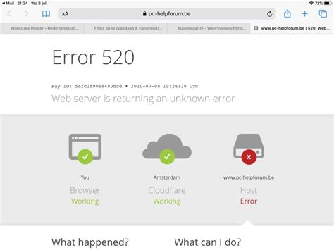 Error 520 Forum Feedback Pc Helpforum