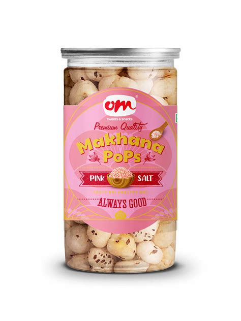 Foxnut Makhana Peri Pink Salt 90g Om Sweets