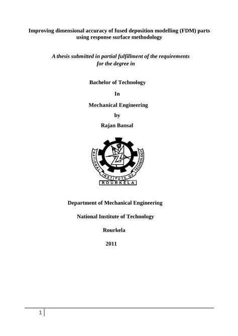 Pdf Improving Dimensional Accuracy Of Fused Deposition Modelling Fdm Dokumentips
