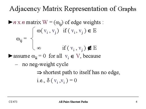 Cs 473 Algorithms I All Pairs Shortest Paths