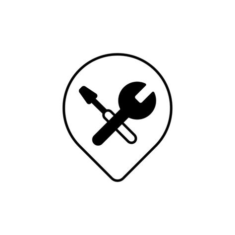 Premium Vector Location Wrench And Screwdriver Icon