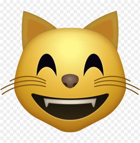 Grinning Cat Face Emoji Vector Toppng