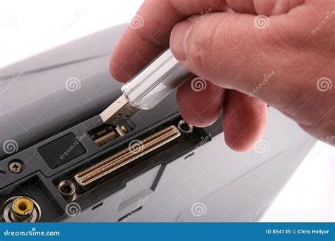 Taking Data Off A Laptop Stock Image Image Of Espionage 854135