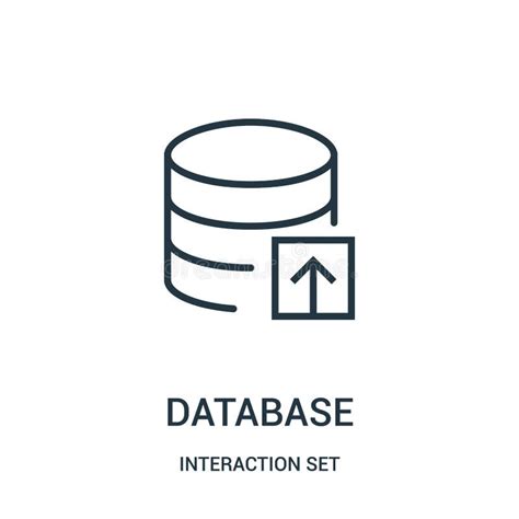 Database Icon Vector From Interaction Set Collection Thin Line