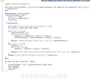 POO Arrays Objective C Inventario De Un Almacen Tutorias Co