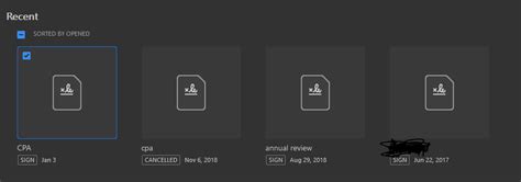 Cant Delete From Recent Files Adobe Sign Requests Adobe Community