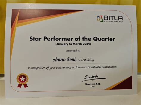 Aman Soni On Linkedin Starperformer Teamwork Gratitude Professionalachievement