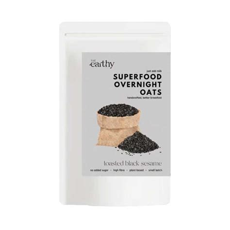 The Earthy Toasted Black Sesame Overnight Oats Nourishing Breakfast