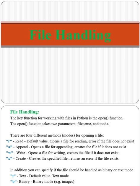 File Handling 1 Pdf Computer File Filename