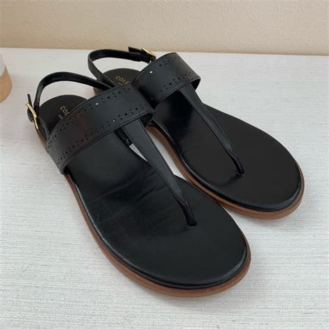 Cole Haan Shoes Cole Haan Grand Os Adalee Black Leather Tong Ankle