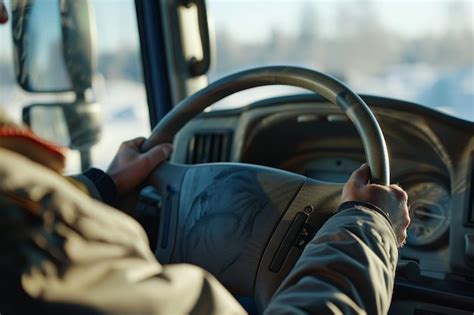 Driver Driving A Truck Generative Ai Premium Ai Generated Image