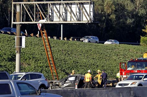 Driver Ejected Onto La Freeway Sign In Fatal Car Crash
