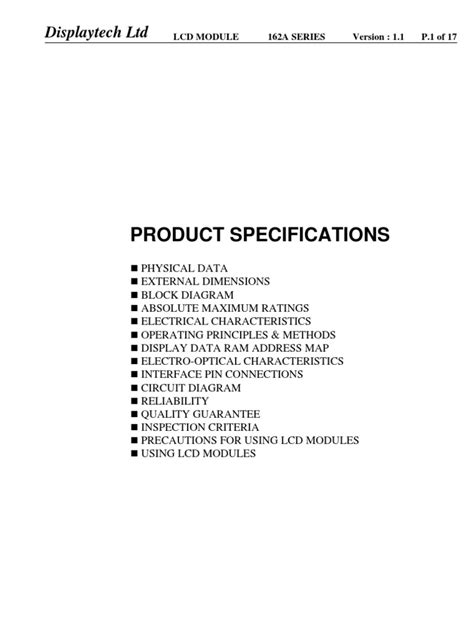 Displaytech 162a Download Free Pdf Liquid Crystal Display Solder