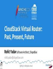 The Evolution Of Cloudstack Virtual Router Past Present And Course
