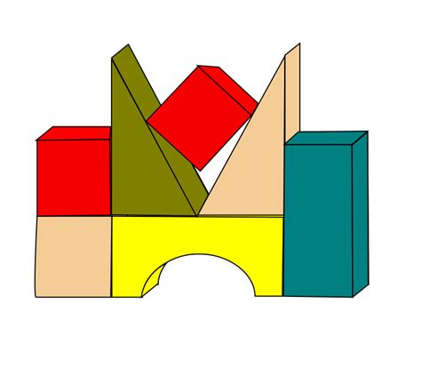 Colorful Building Blocks Clipart Vector Toy Building Blocks Free