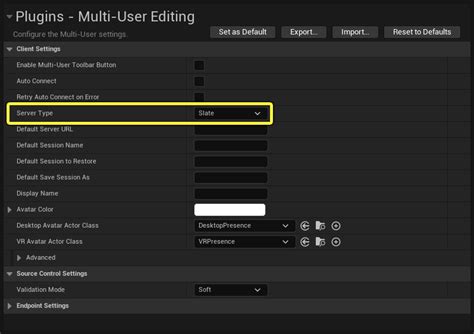 multi user server user interface in unreal engine unreal engine 5 4 documentation epic