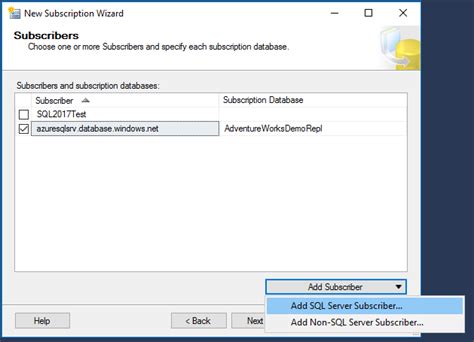 Configuring A Subscription To An Azure Sql Sqlservercentral
