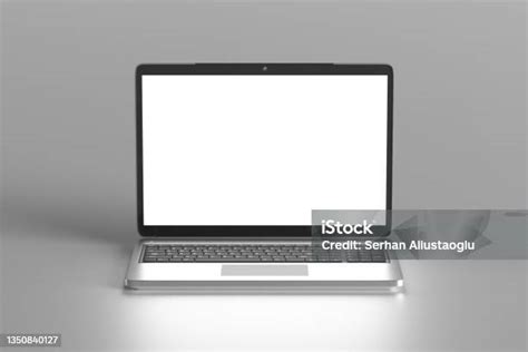 3d 렌더링으로 배경 제품 프리젠 테이션 무대 디스플레이와 트리플 실린더 받침대 위의 노트북 컴퓨터 화면 모형 형판에 대한 스톡