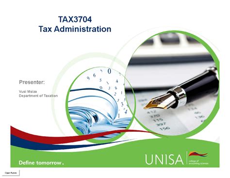 Tax Admin Lecturer Slides S2 Tax Tax Administration Presentervusi