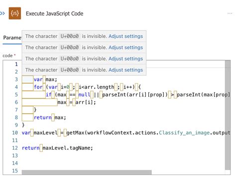Inline Javascript Actions Not Saved · Issue 1277 · Azurelogicappsux · Github