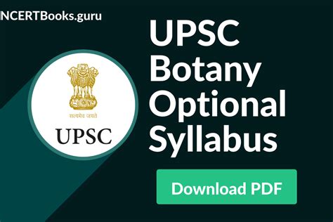 Upsc Botany Optional Syllabus Pdf Download Botany Ias Syllabus For Prelims Mains Ncert Books