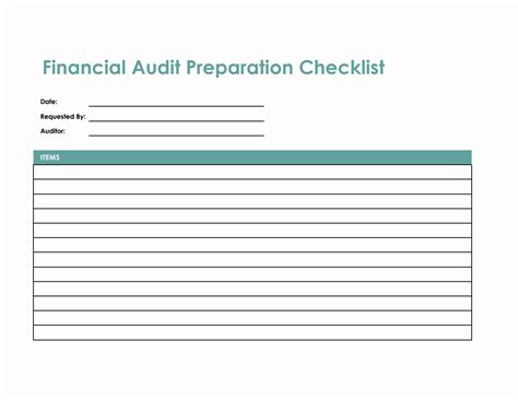 Audit Checklist Template Excel