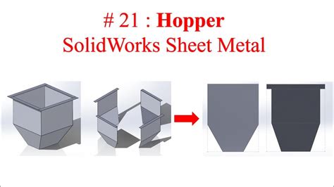 21 Hopper Solidworks Sheet Metal YouTube