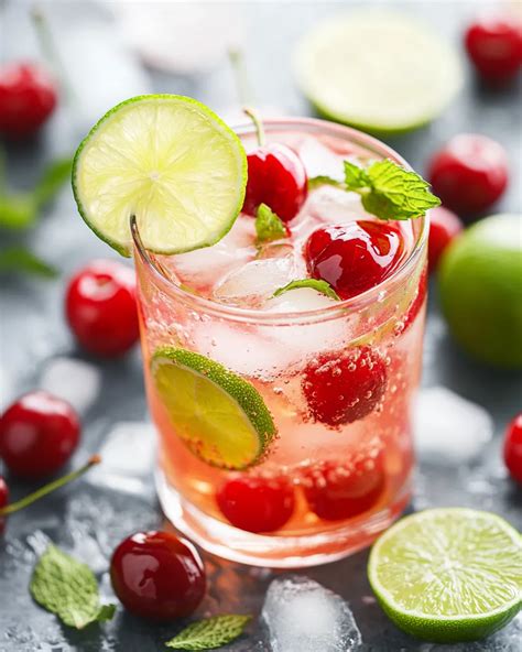 Fresh Cherry Limeade Refresher Simplyyummybites