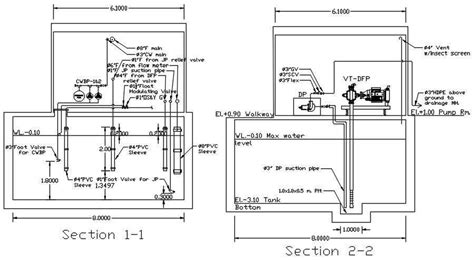 Diesel Tank Room Section Details Are Given In This Autocad Dwg Drawing