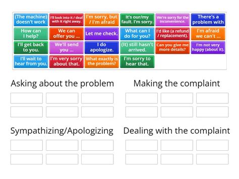 Making And Dealing With A Complaint Group Sort