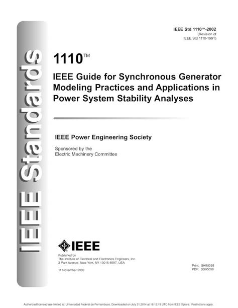 Pdf Ieee Guide For Synchronous Generator Dokumentips