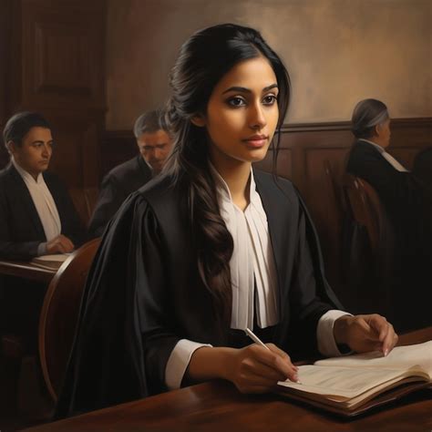 Indian Lawyer In Courtroom