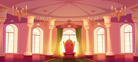 Cartoon Throne Room Interior 23203648 Vector Art At Vecteezy