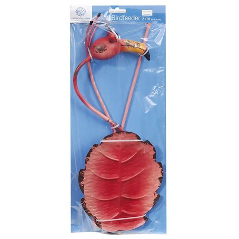 Outdoor Living Accents Metal Flamingo Bird Feeder 37”