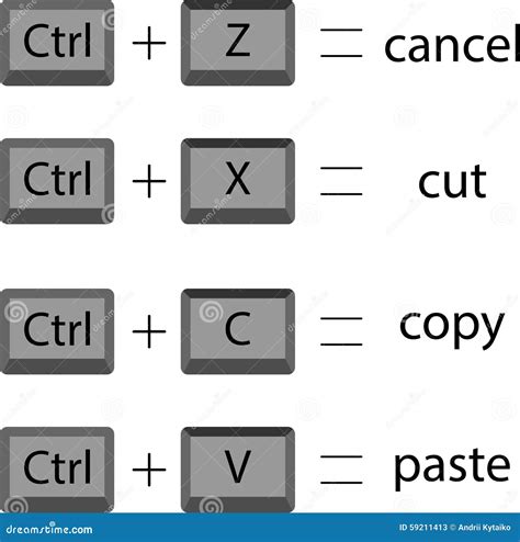 Set Shortcuts Icon Stock Vector Illustration Of Letter 59211413