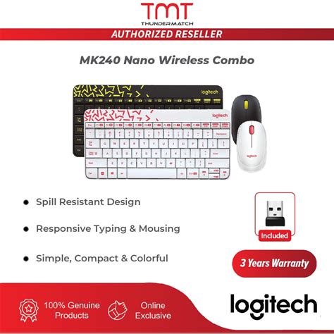 Logitech MK Nano Wireless Keyboard Mouse Combo Shopee Malaysia