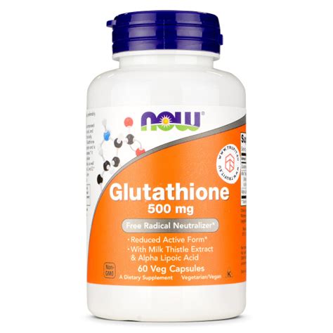 Now Foods - Glutathione 500 mg - Free radical neutraliser - TRUFIT.eu