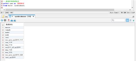 Sql Server2019 استعلام قاعدة البيانات جميع أسماء قواعد البيانات ، أسماء الجدول ، هياكل الجدول